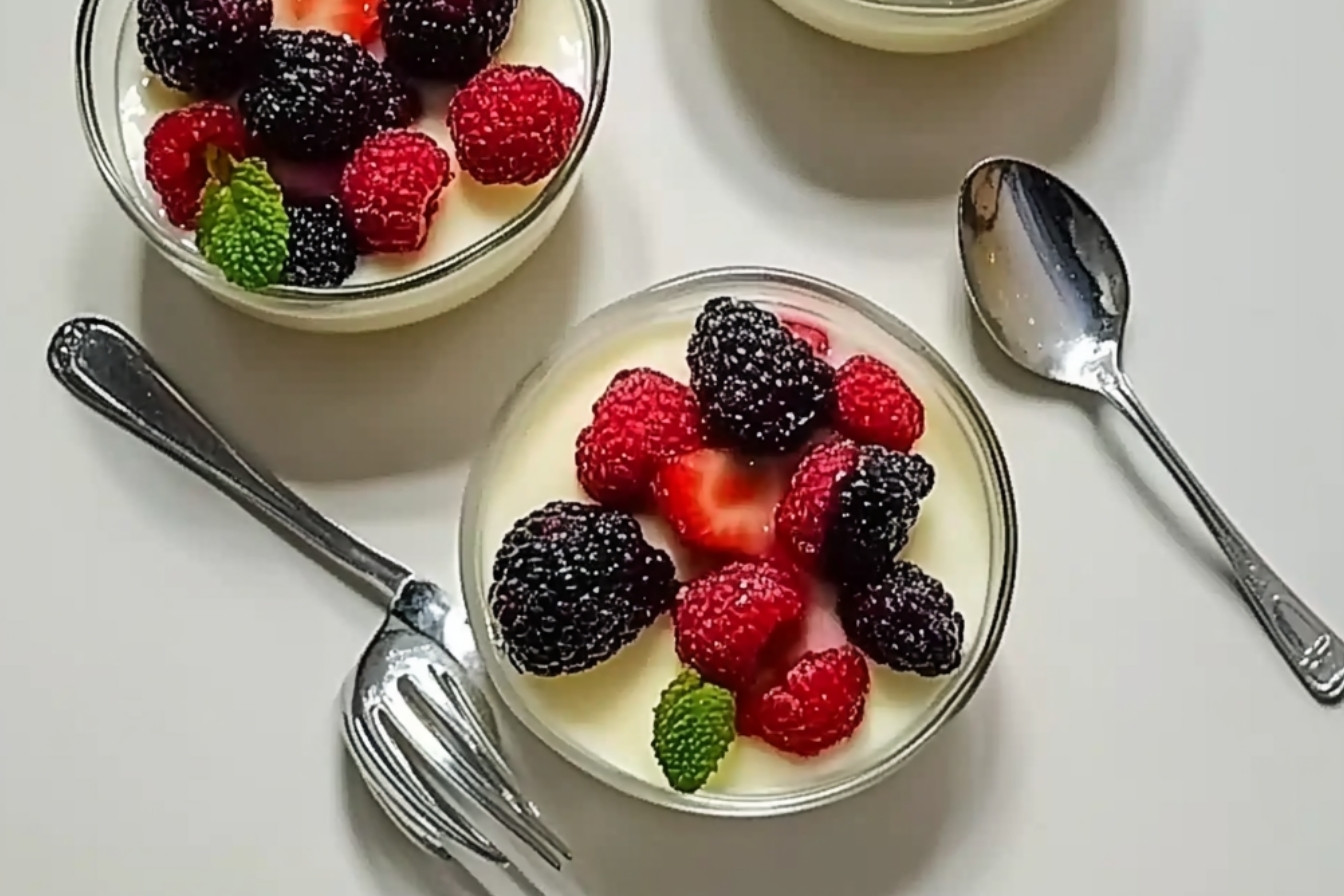 Panna cotta aux fruits rouges - Délices Cuisine
